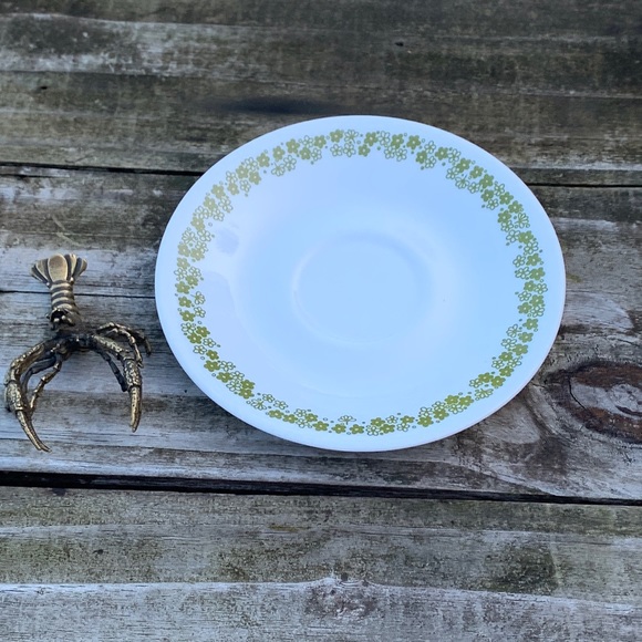Corelle | Dining | Vintage Corelle Tea Saucer With Green Spring Blossom ...